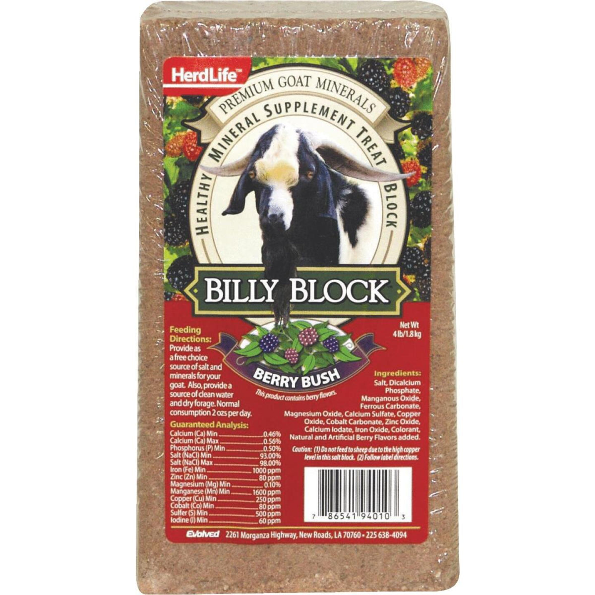 Herdlife Billy Block 4 Lb. Supplement Treat Mineral Block - Virginia ...
