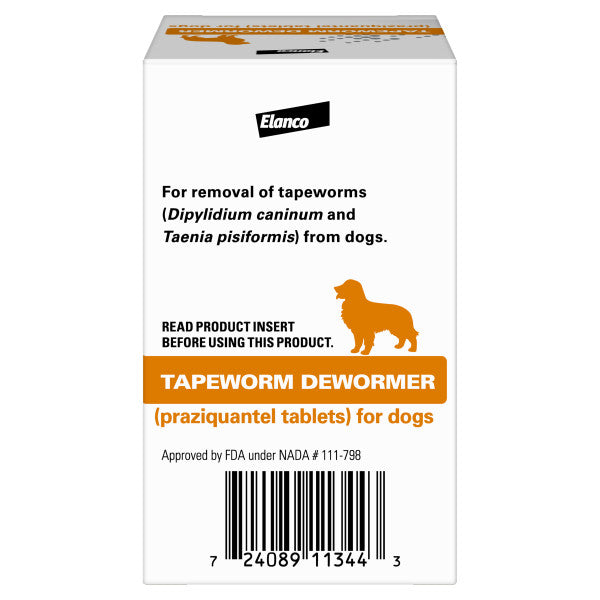 Elanco Tapeworm Dewormer (praziquantel tablets) for Dogs - Virginia ...